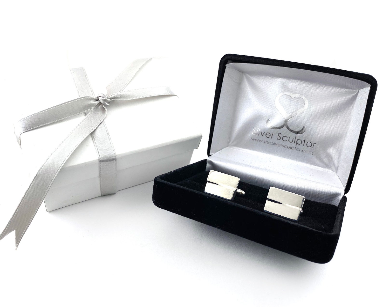 Sterling Silver Geometric Cufflinks Geometric Jewelry Modern - Etsy