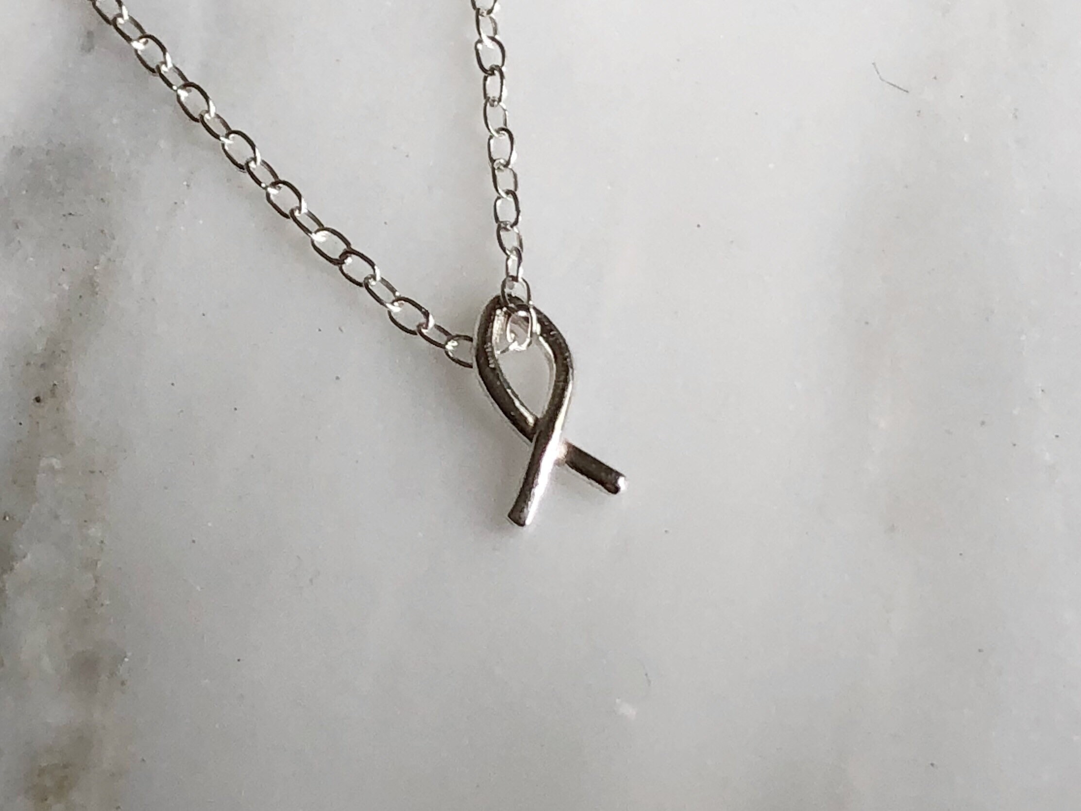 Christian Fish Symbol Necklace Fish Necklace Sterling Silver | Etsy