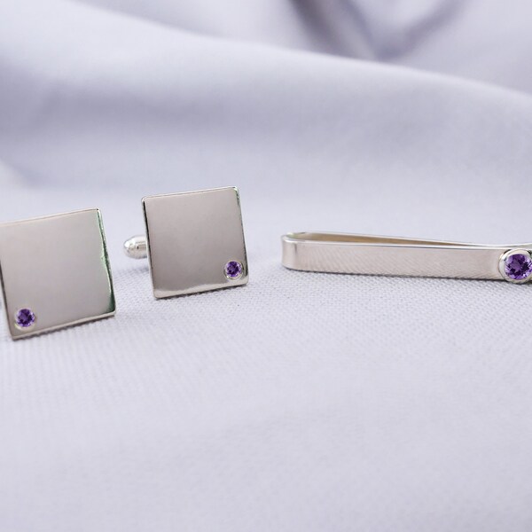 Cufflink Tie Bar Set - Etsy