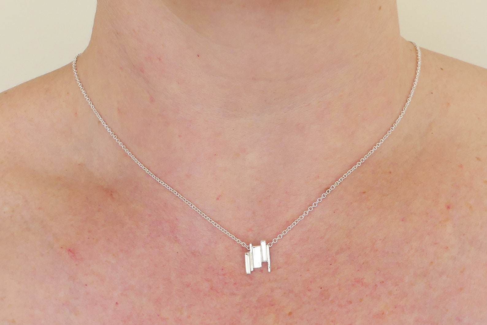 Sterling Silver Iceland Inspired Necklace Simple Necklace Abstract ...