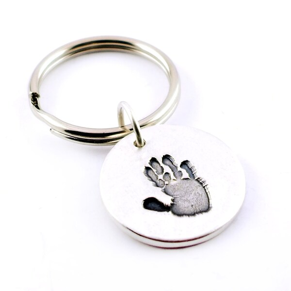 Handprint Keychain - Etsy