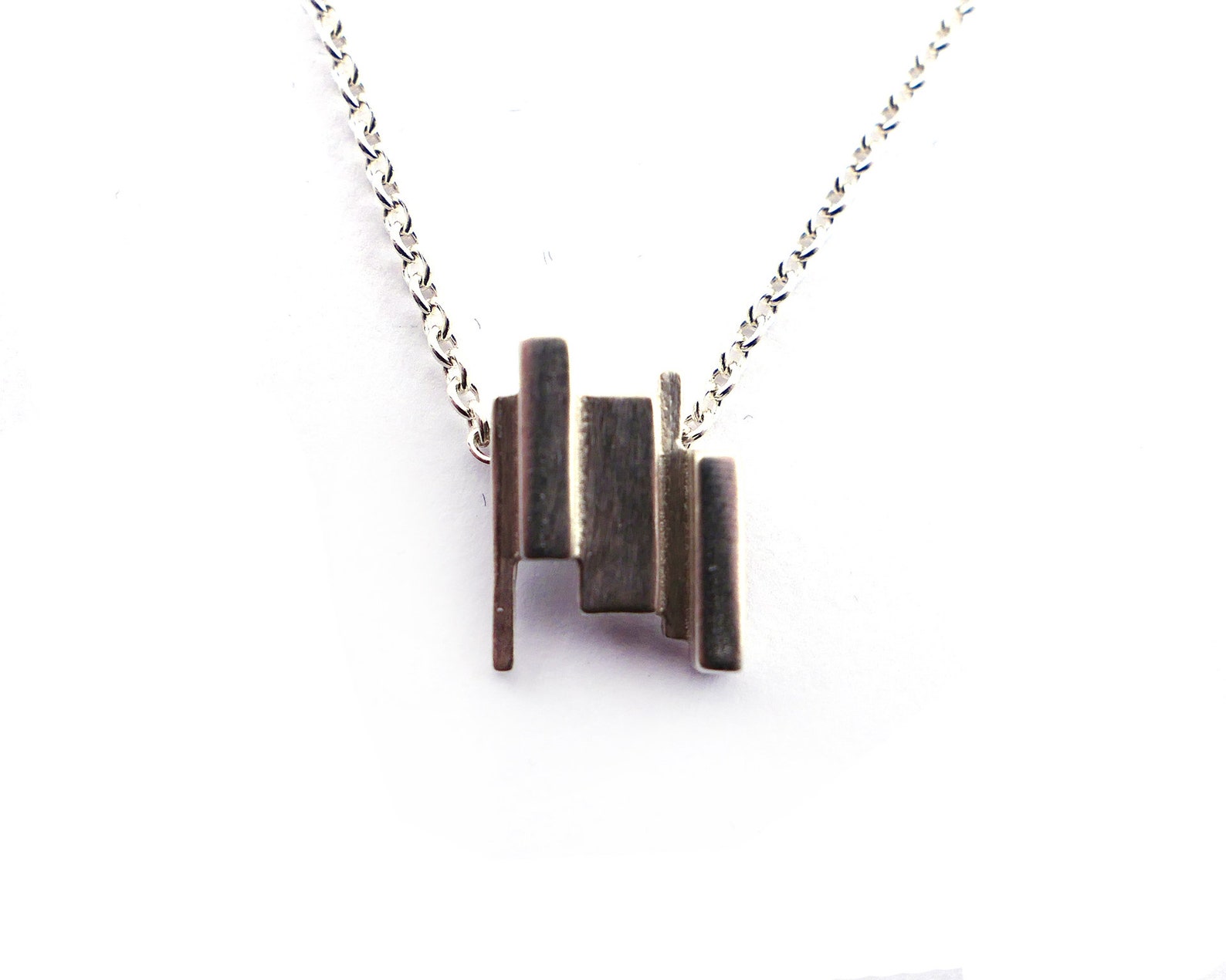 Sterling Silver Iceland Inspired Necklace Simple Necklace Abstract ...