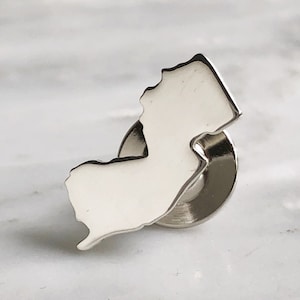 Sterling Silver New Jersey State Lapel Pin State Lapel Pin Tie Pin Mens ...