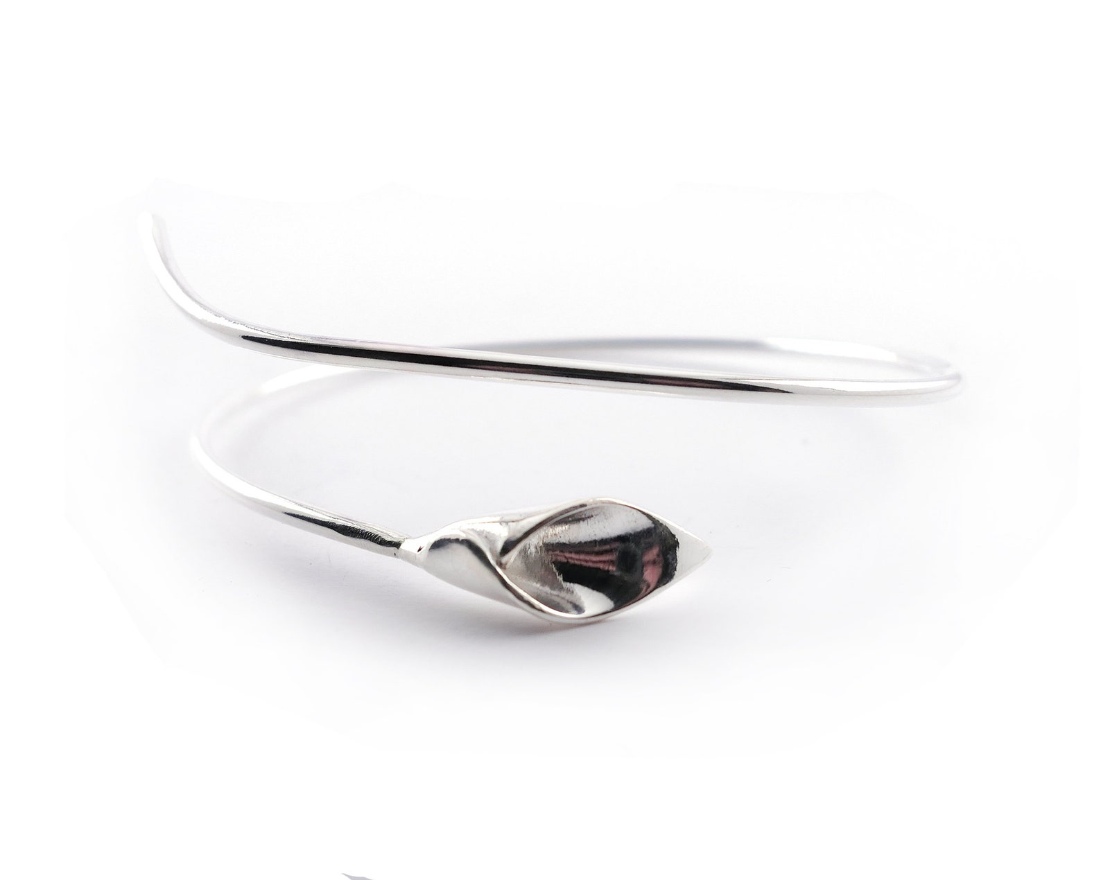 Stering Silver Calla Lily Bangle Wedding Day Brides Jewelry - Etsy