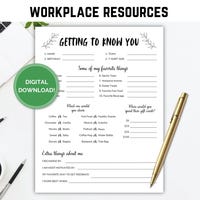 Employee Favorite Things Survey: Coworker Questionnaire (PDF Printable ...