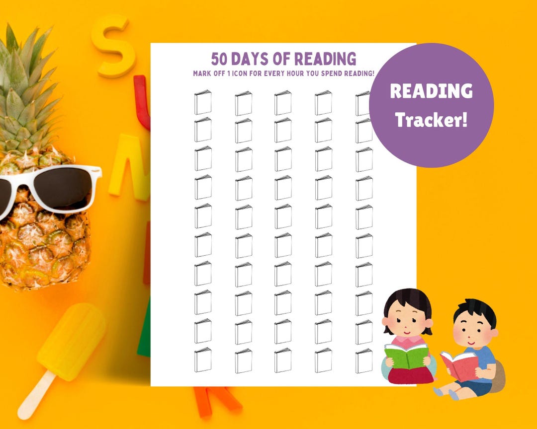 PRINTABLE Summer Reading Tracker, Summer Countdown, Summer Activities ...