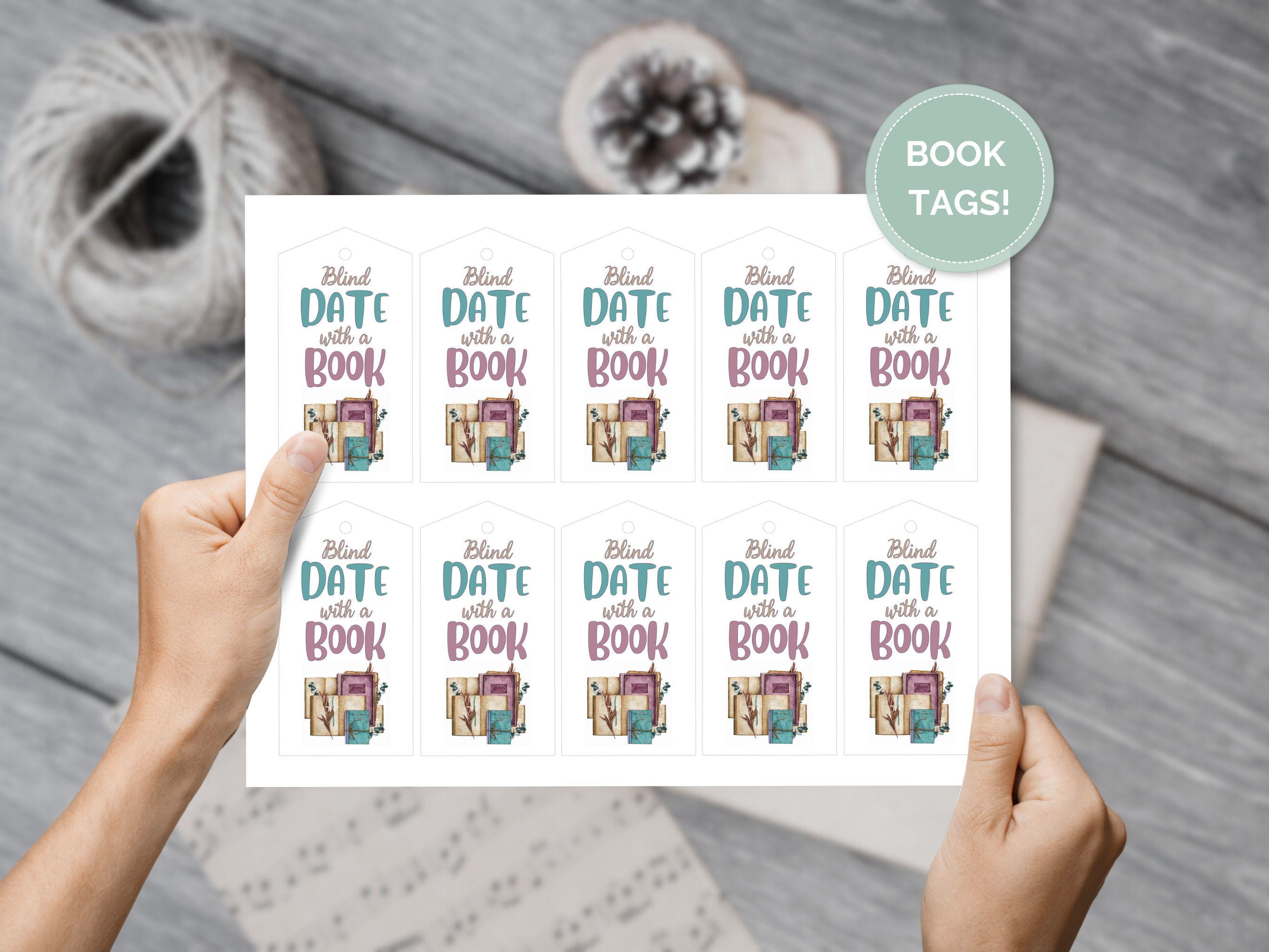 Blind Date With a Book Printable Set, Book Tags, Bookmarks Bundle, Book ...