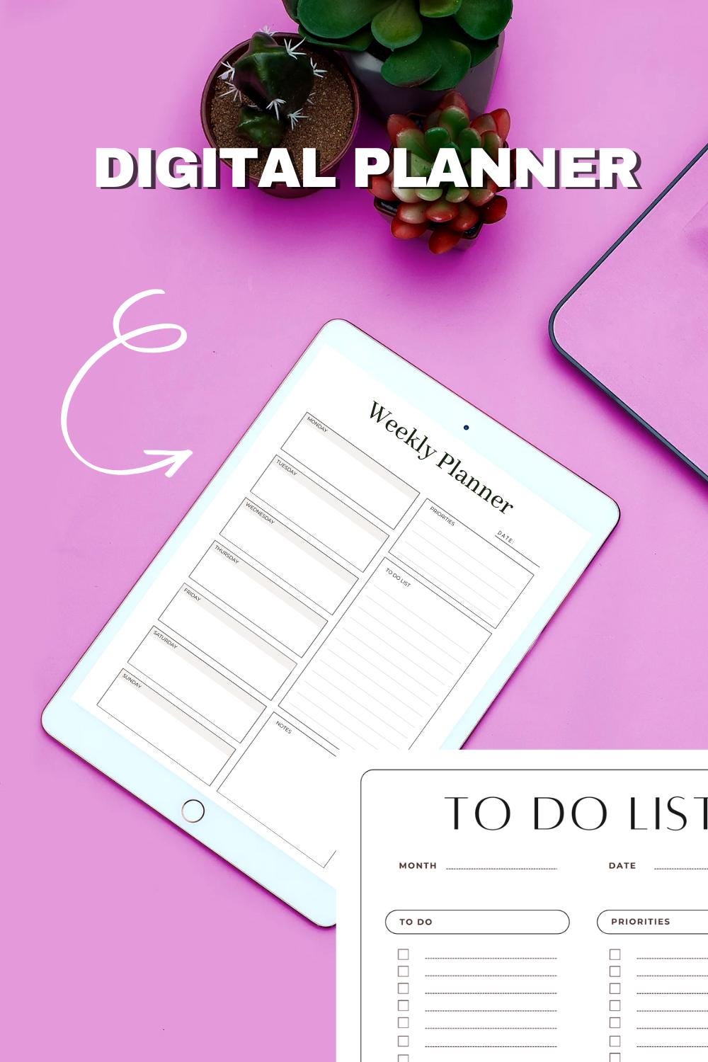 Minimalist Weekly Planner | Printable PDF | Simple Undated Schedule ...