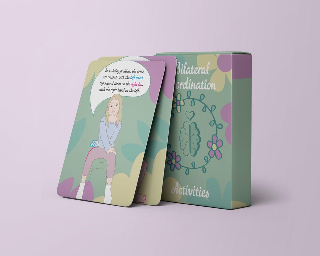 Bilateral Coordination Activities Cards Kids Exercises Hand Drawn Motor ...