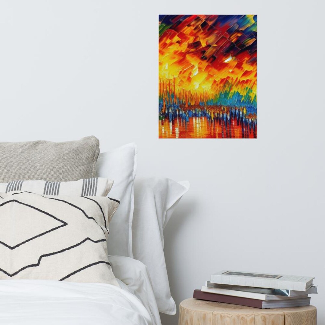 Embers Fire Poster Abstract Expressionism Digital Painting Apocalypse ...