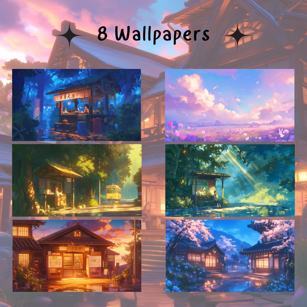 Dreamy Desktop Wallpaper Cozy Etheral Japanese Lofi Nightscape ...