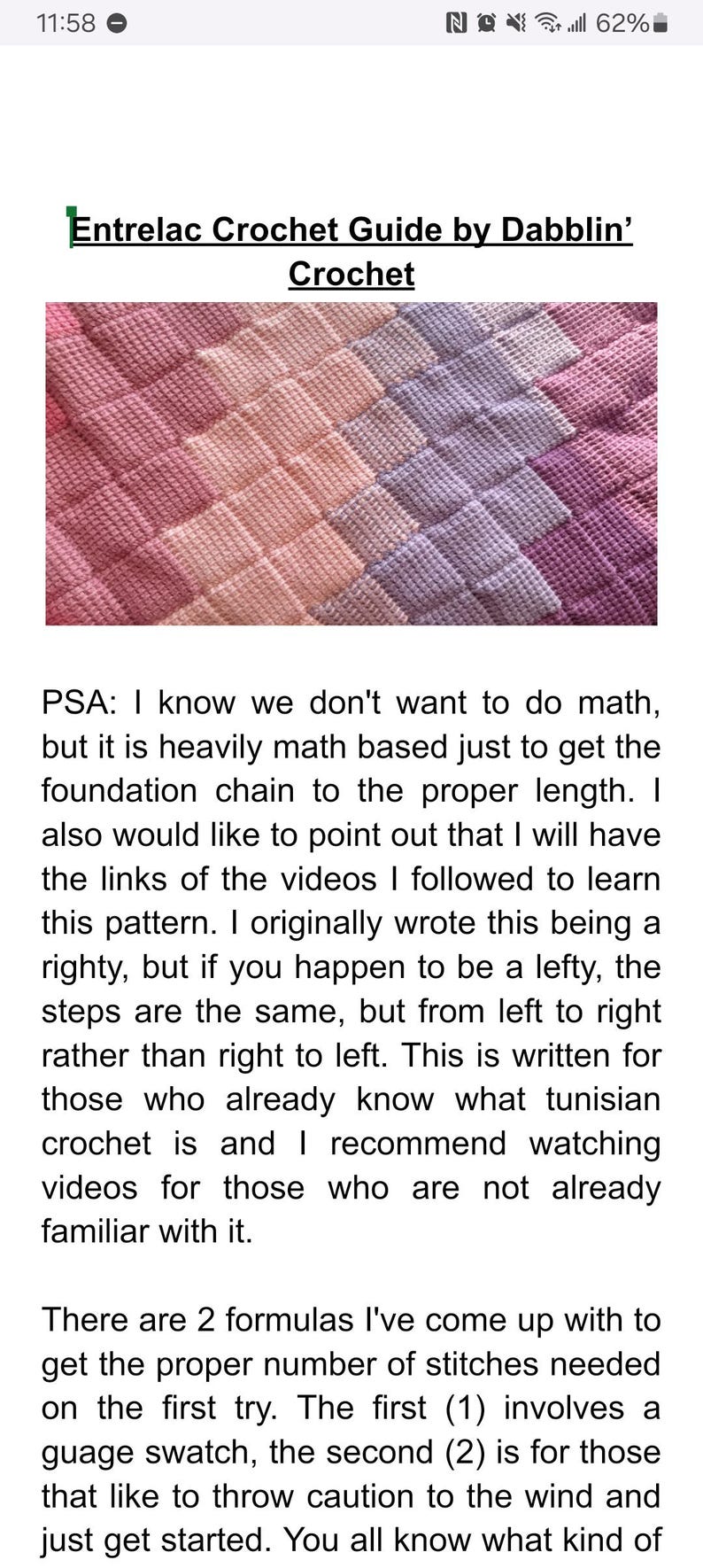 Entrelac Crochet Diamonds Guide - Etsy