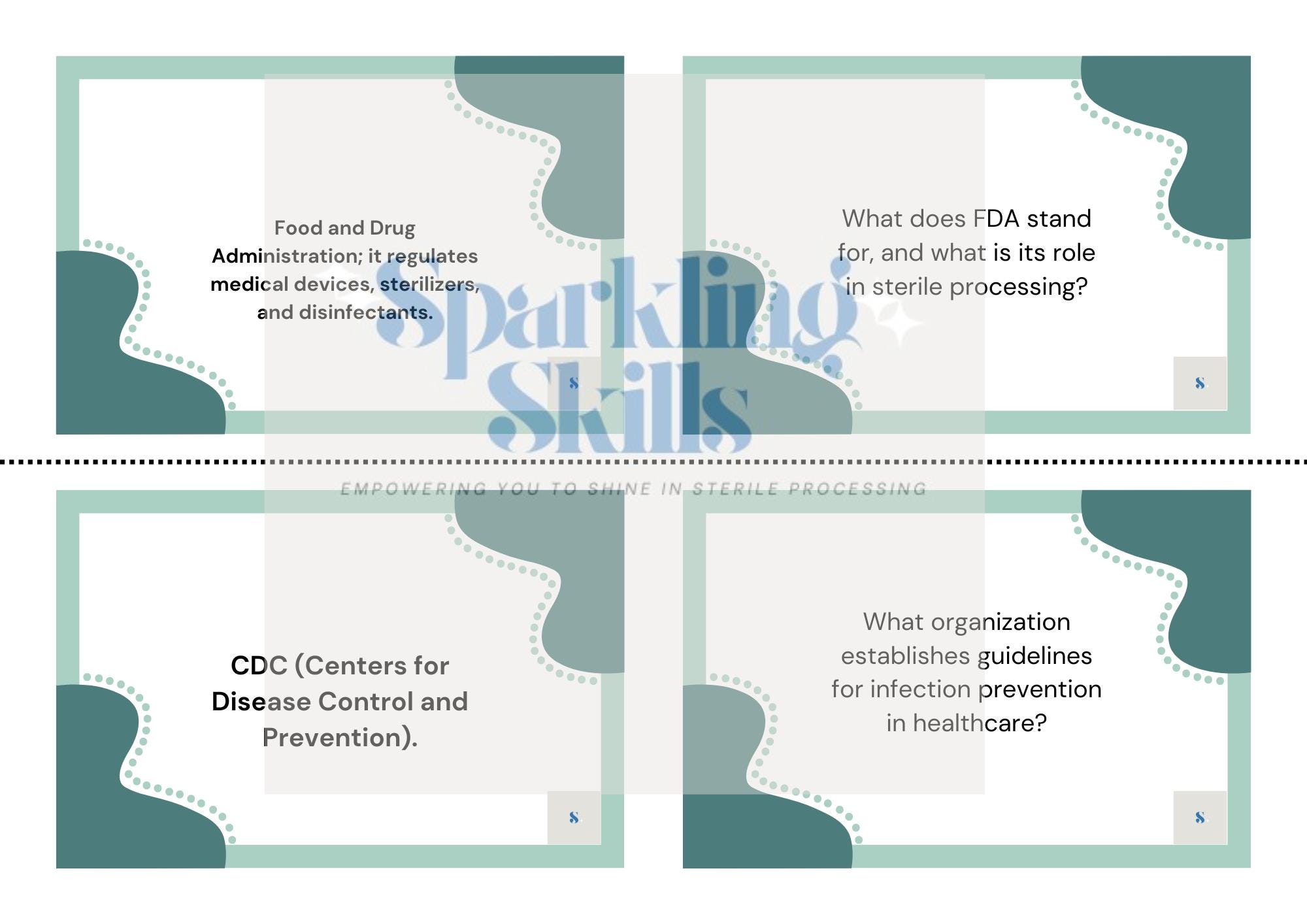 Sterile Processing Flashcards for Healthcare Professionals | SPD Study ...