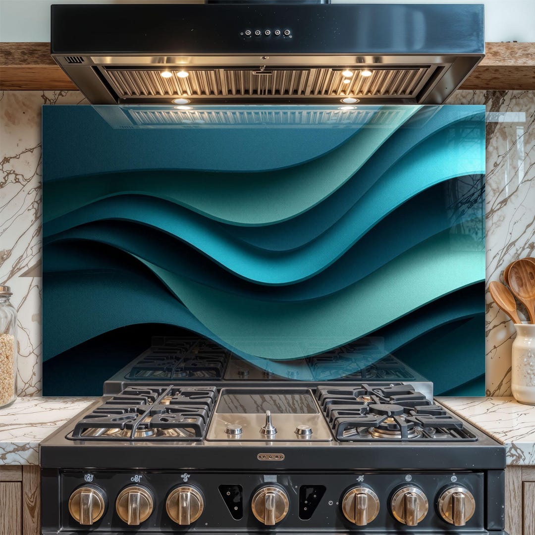 Tempered Glass Kitchen Backsplash – 8K UV Printed, Easy Clean - Etsy