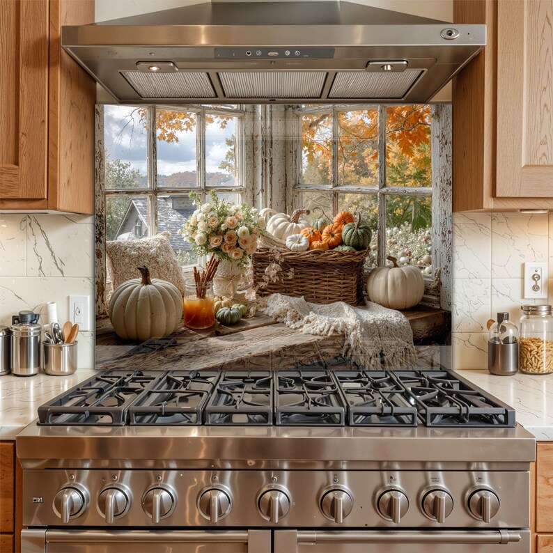 Tempered Glass Kitchen Backsplash – 8K UV Printed, Easy Clean - Etsy