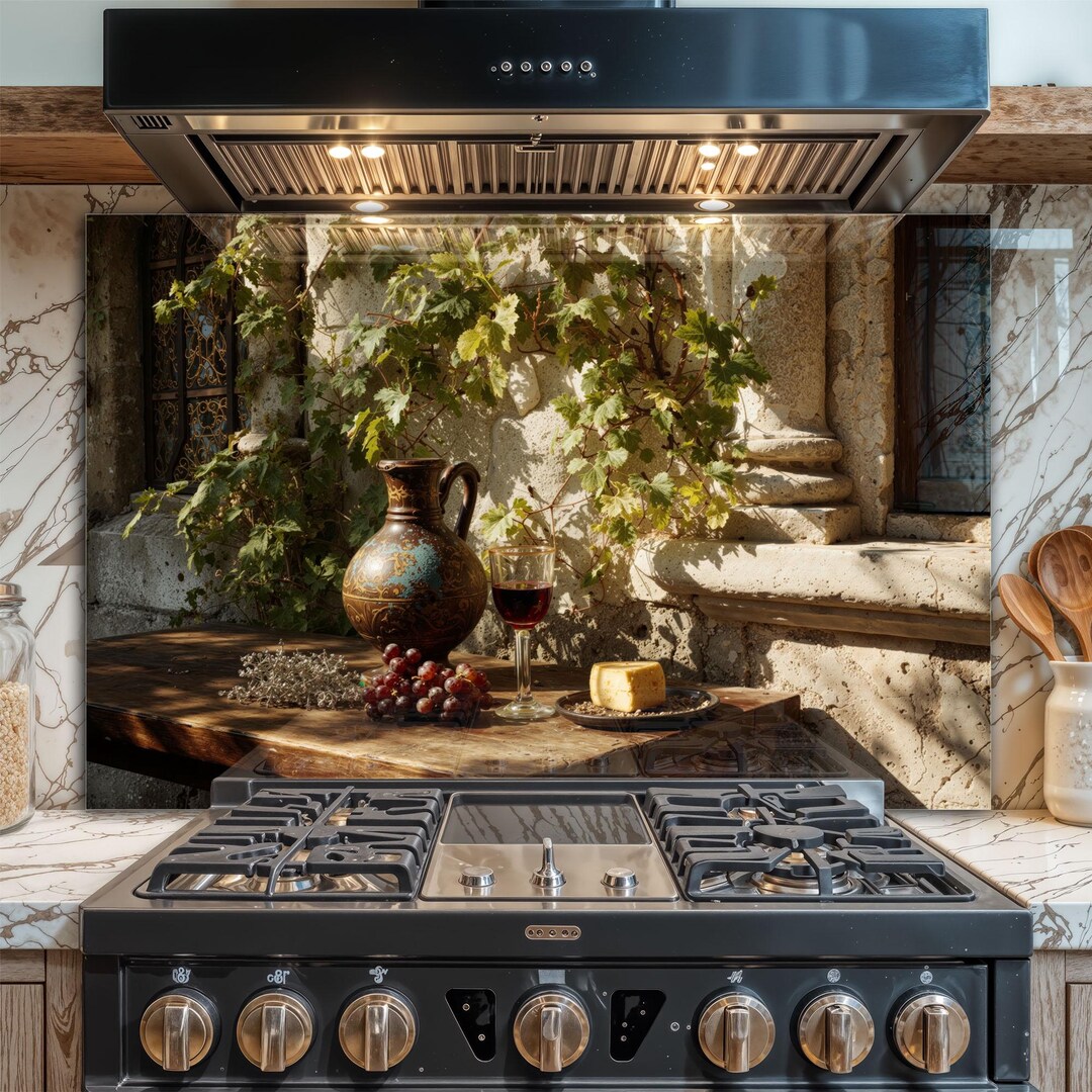 Tempered Glass Kitchen Backsplash – 8K UV Printed, Easy Clean - Etsy