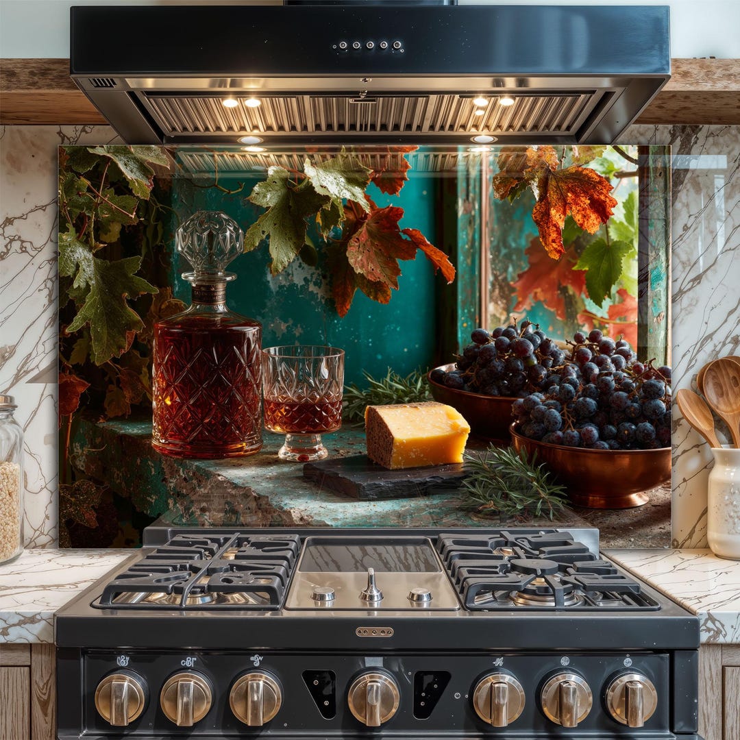 Tempered Glass Kitchen Backsplash – 8K UV Printed, Easy Clean - Etsy