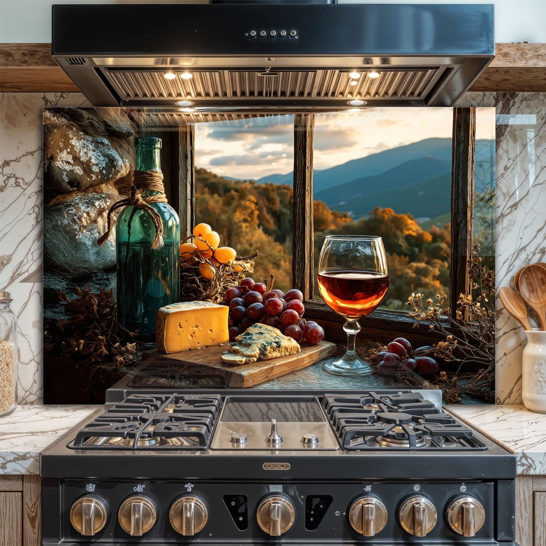 Tempered Glass Kitchen Backsplash – 8K UV Printed, Easy Clean - Etsy