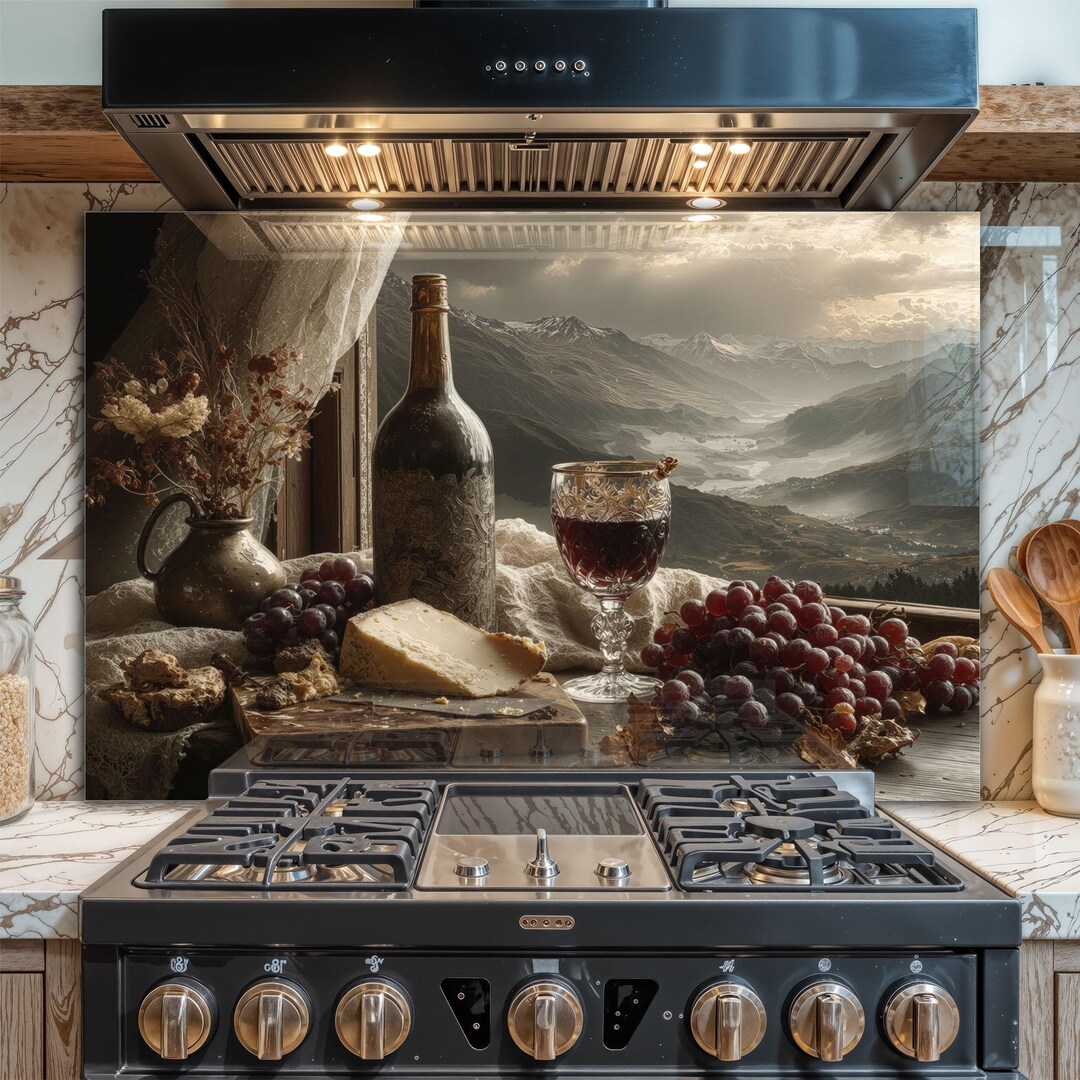 Tempered Glass Kitchen Backsplash – 8K UV Printed, Easy Clean - Etsy