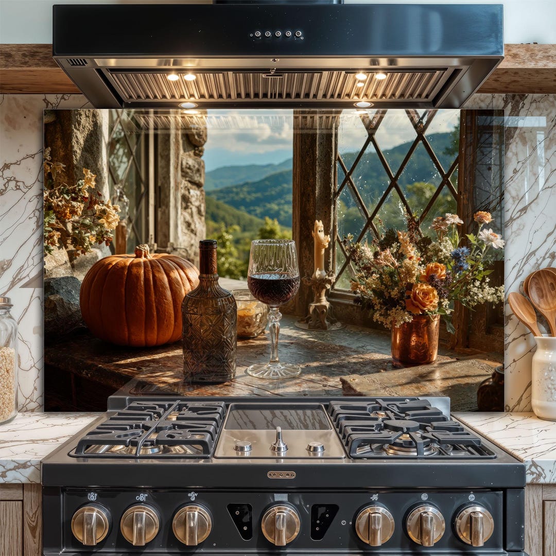 Tempered Glass Kitchen Backsplash – 8K UV Printed, Easy Clean - Etsy