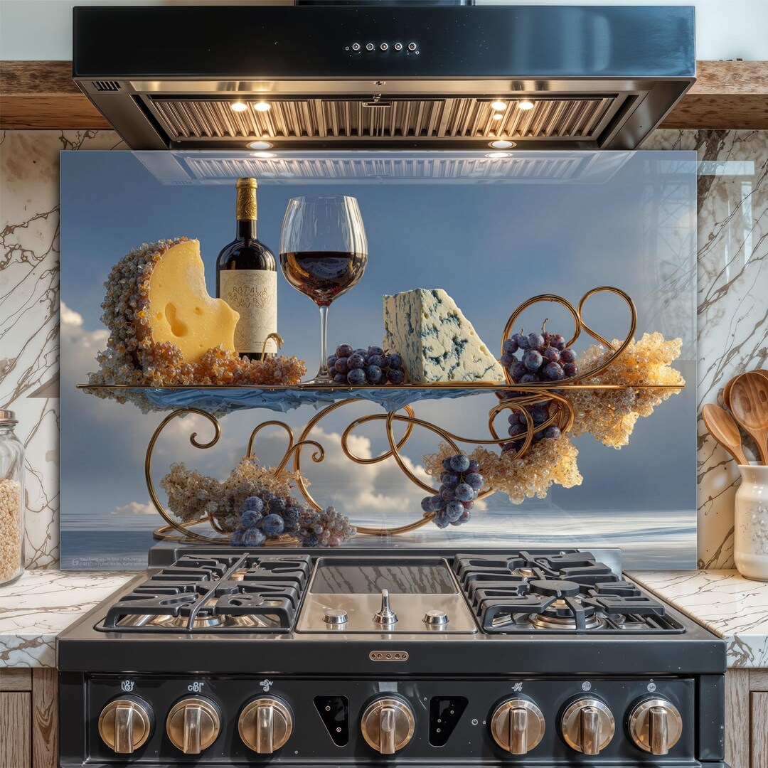 Tempered Glass Kitchen Backsplash – 8K UV Printed, Easy Clean - Etsy