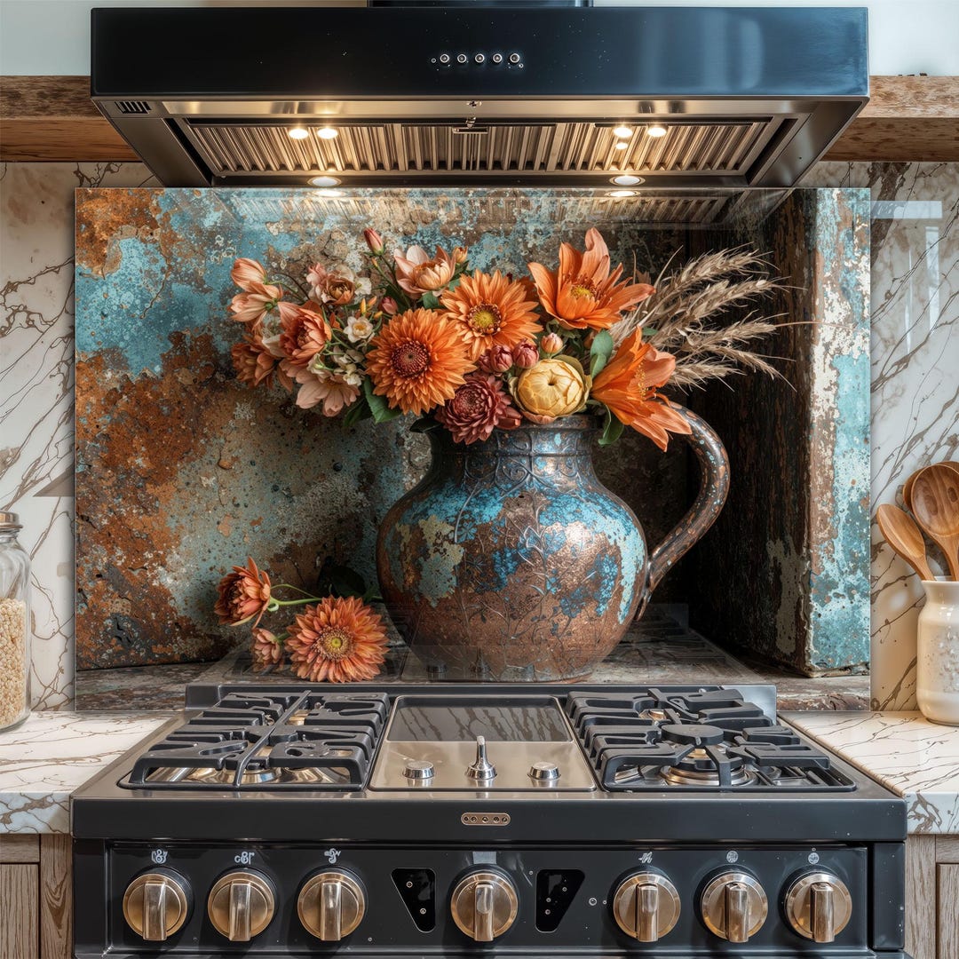 Tempered Glass Kitchen Backsplash – 8K UV Printed, Easy Clean - Etsy