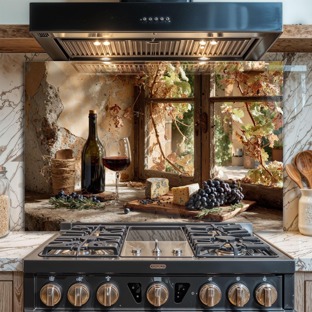 Tempered Glass Kitchen Backsplash – 8K UV Printed, Easy Clean - Etsy