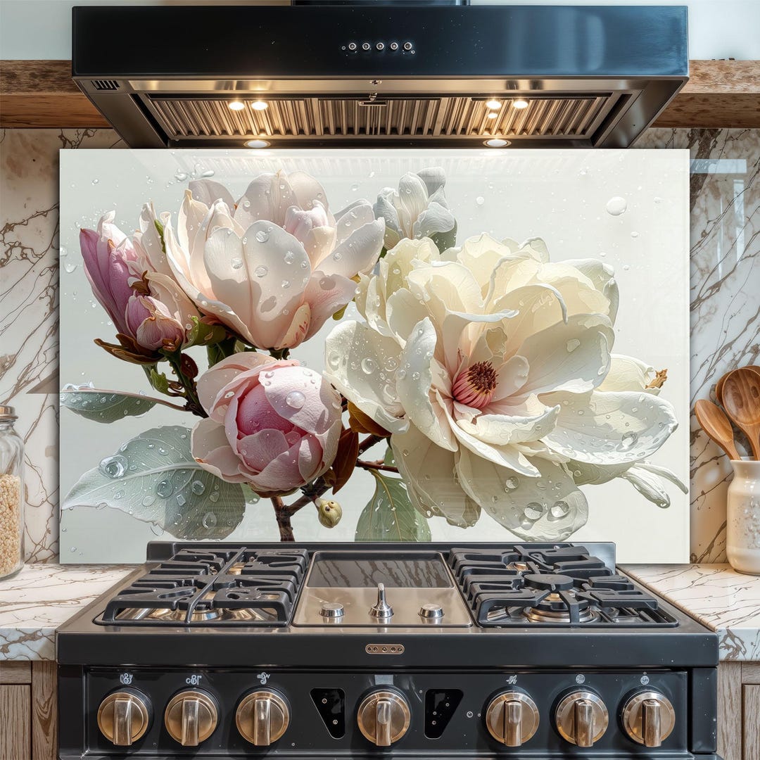 Tempered Glass Kitchen Backsplash – 8K UV Printed, Easy Clean - Etsy