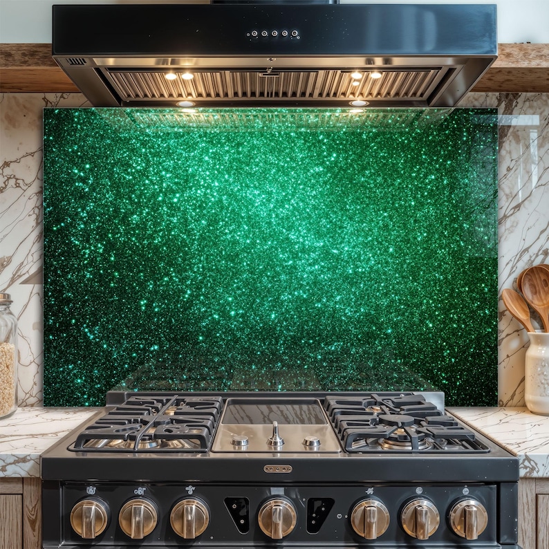 Tempered Glass Kitchen Backsplash – 8K UV Printed, Easy Clean, Heat ...