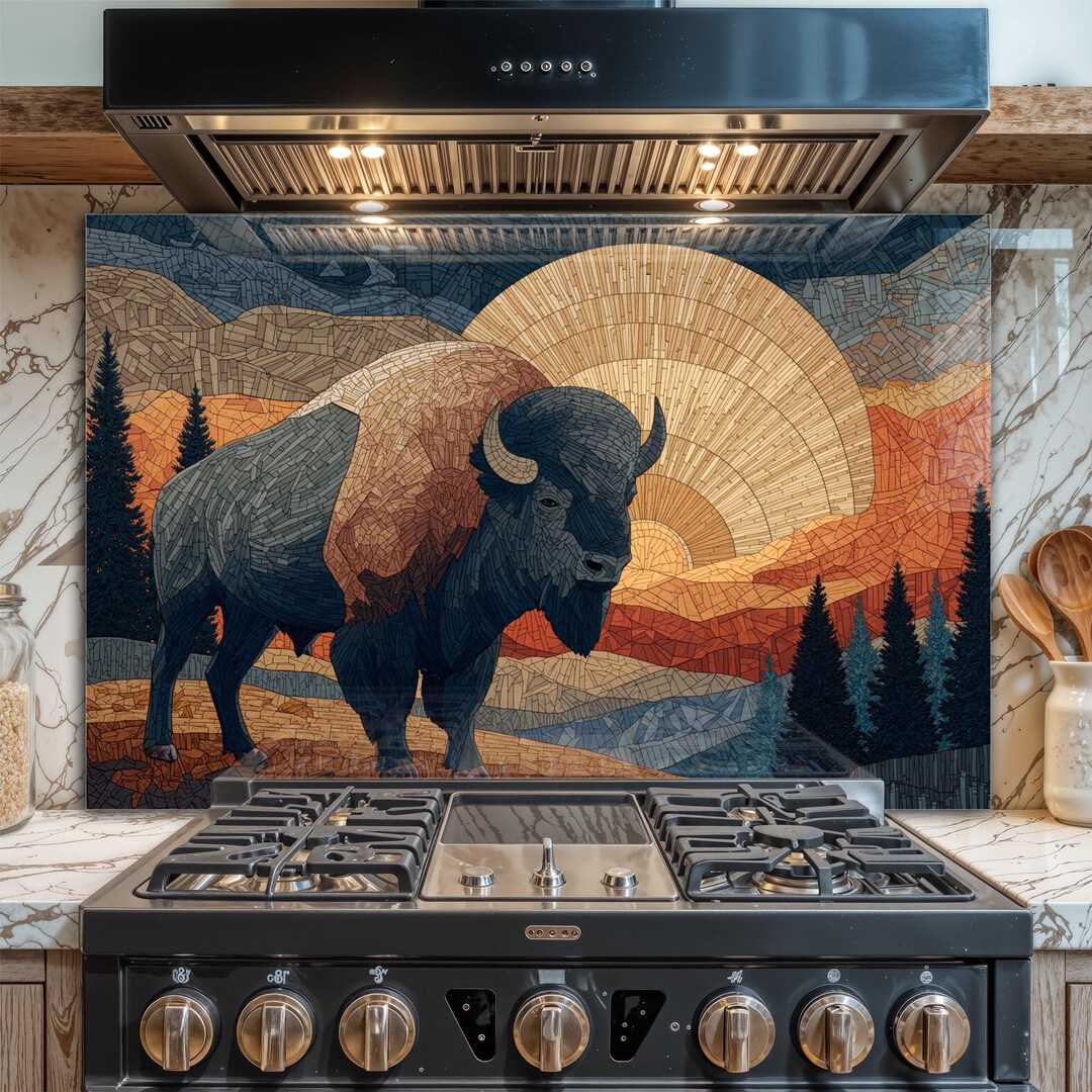 Tempered Glass Kitchen Backsplash – 8K UV Printed, Easy Clean - Etsy