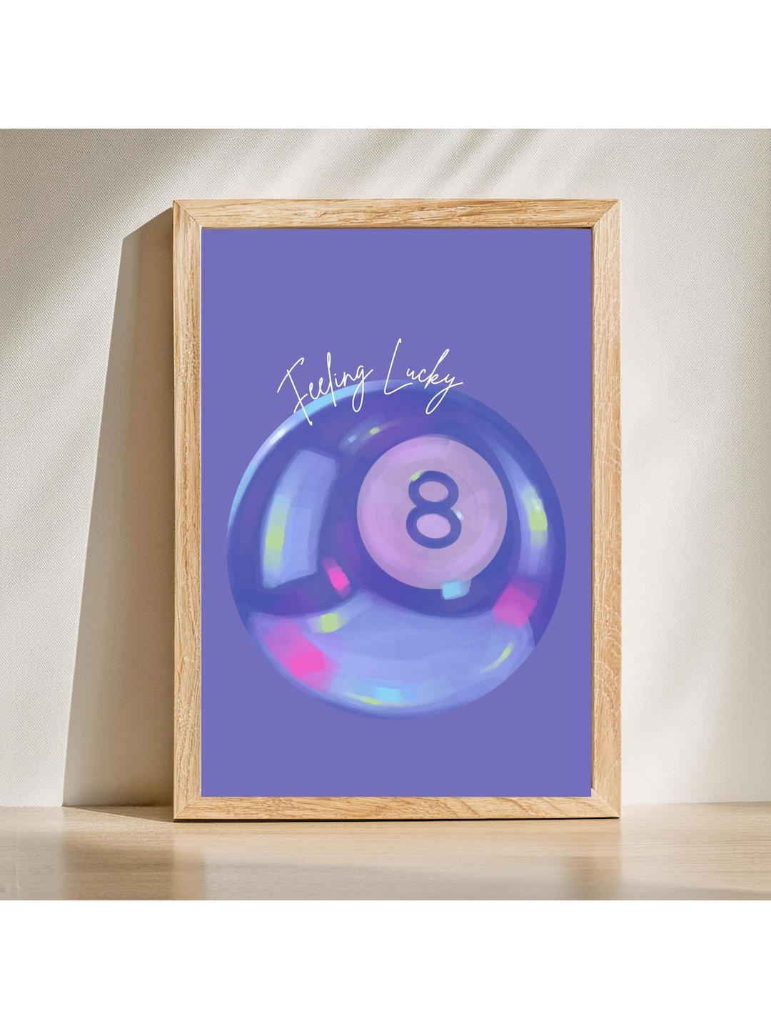Eight Ball Poster Purple Shimmer Trendy Cute Girly Feeling Lucky - Etsy