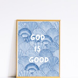 Coastal Christian Wall Art, "god is Good" Wall Art, Home Decor ...