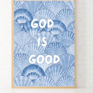 Coastal Christian Wall Art, "god is Good" Wall Art, Home Decor ...