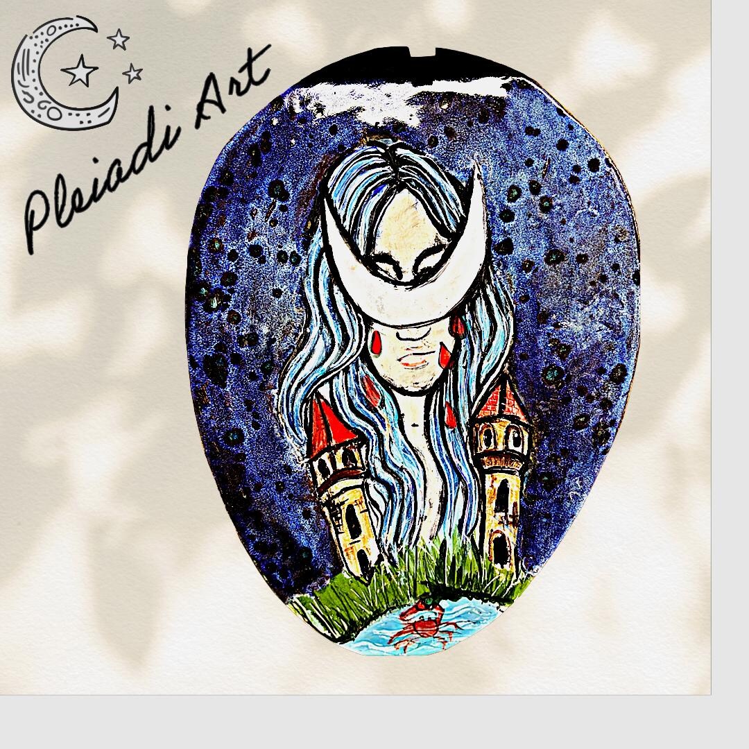 Tarot Plates Hand Painted ( Exclusive Design).la Luna - Etsy