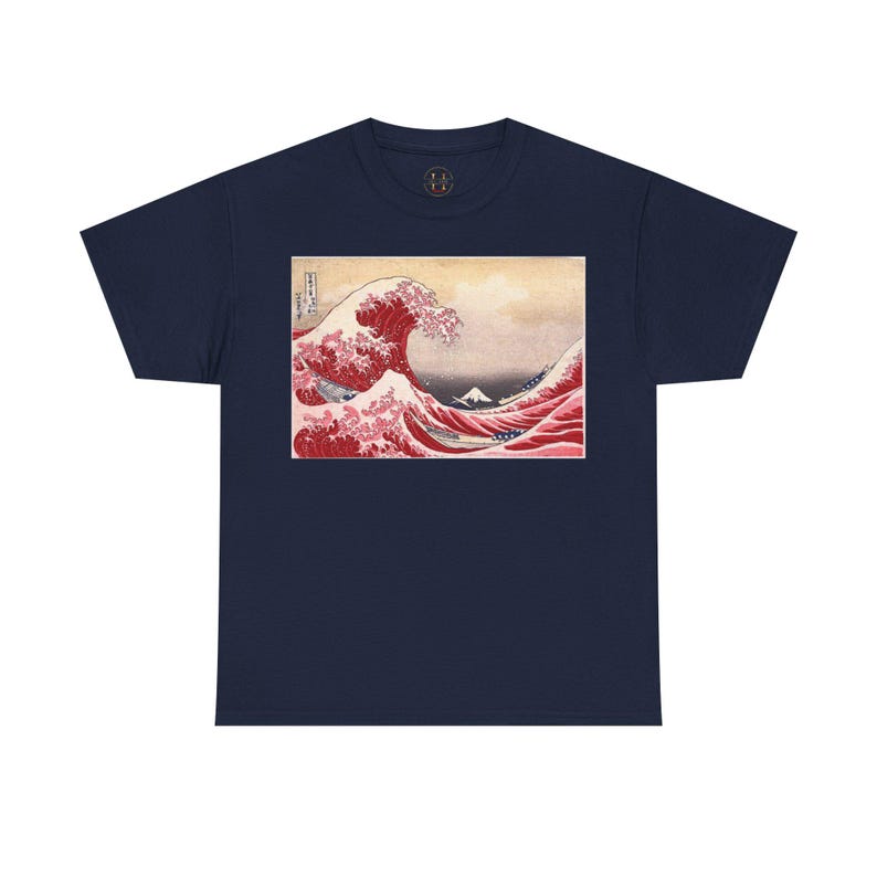 Great Wave off Kanagawa (red) Graphic Tee - Etsy