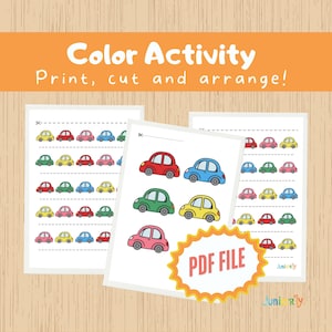 Toddler and Preschool Activity, Color Matching Activity, Printable ...