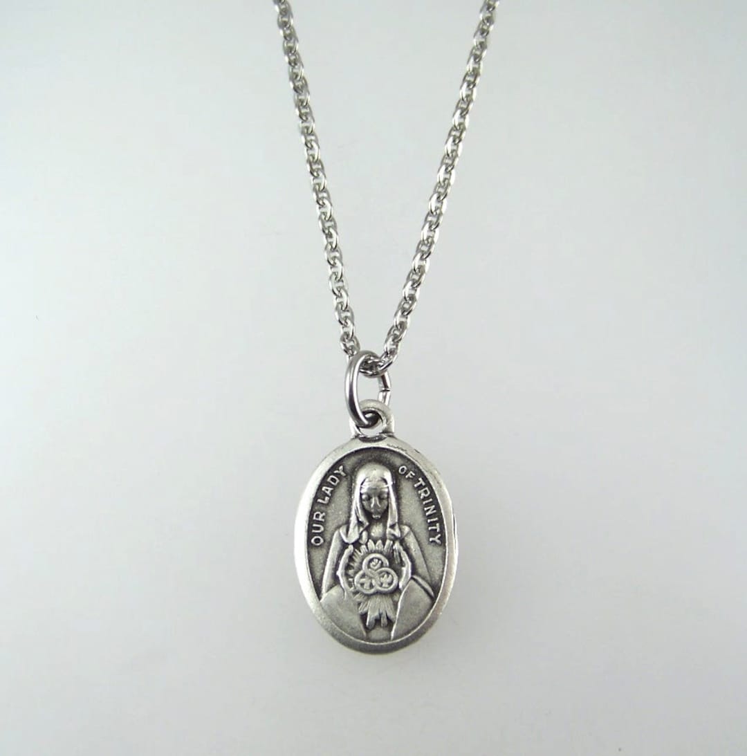 Our Lady of the Most Holy Trinity Medal Necklace - Etsy