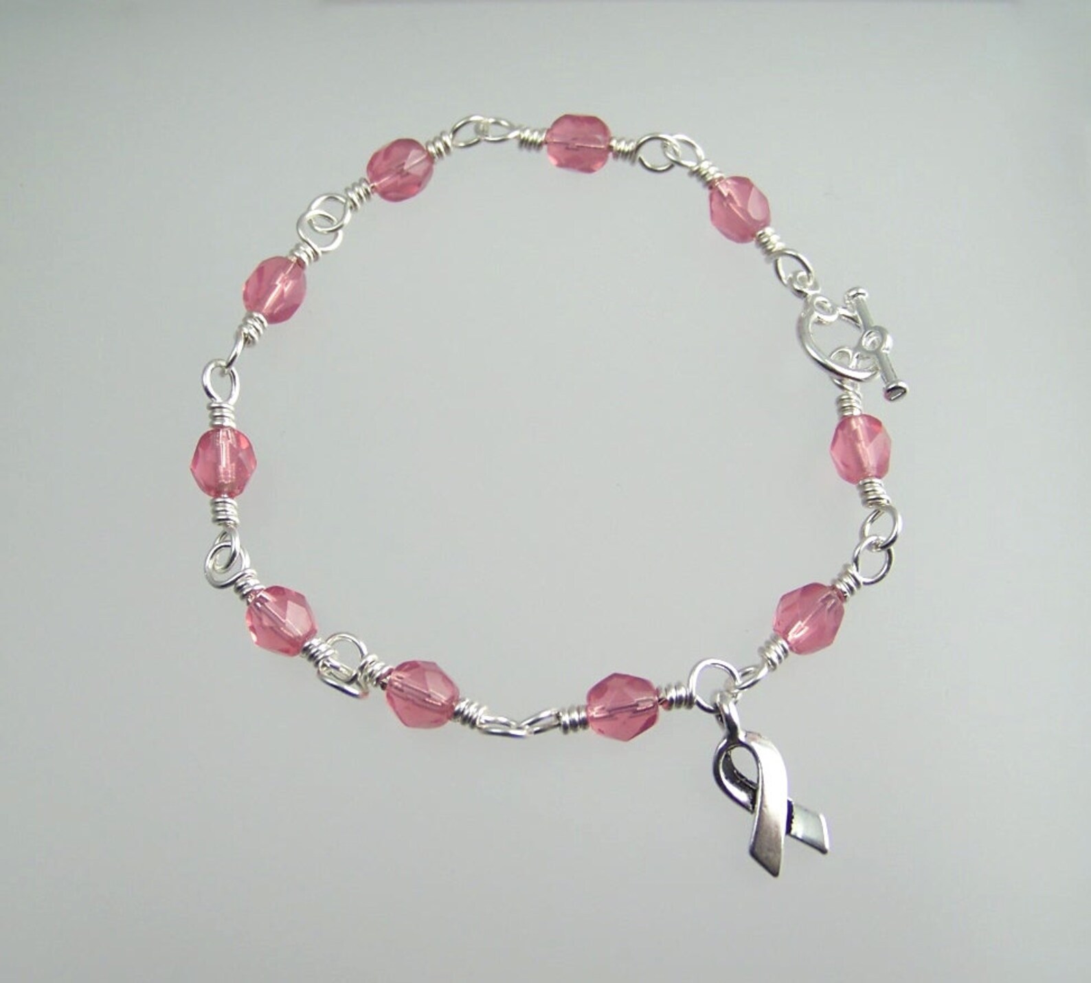 Breast Cancer Awareness Bracelet - Etsy