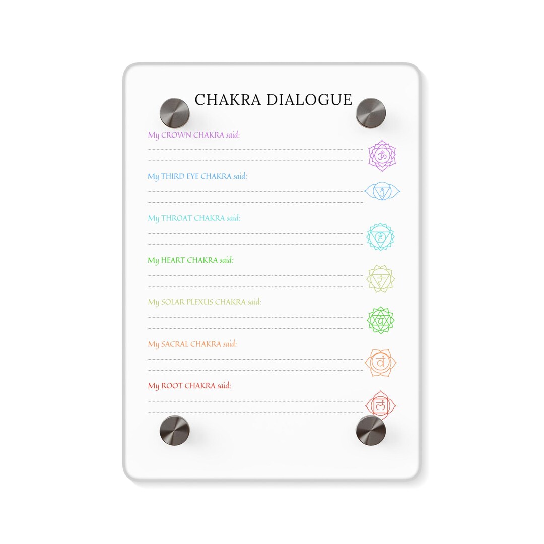 Chakra Dialogue Acrylic Wall Art Panel, Meditation Decor, Boho Home Decor, Spiritual Wall Art ...