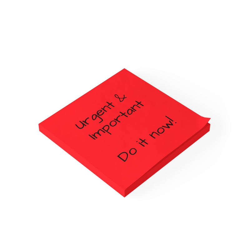 Sticky Notes, Eisenhower Matrix - Prioritize Work, Organization, Time ...