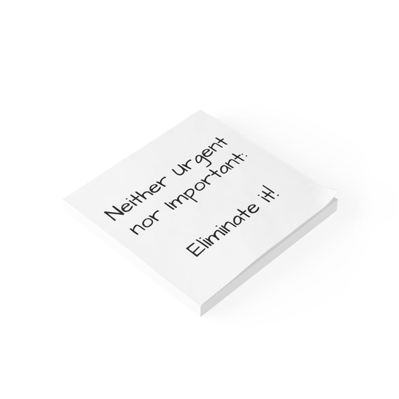 Sticky Notes, Eisenhower Matrix - Prioritize Work, Organization, Time ...