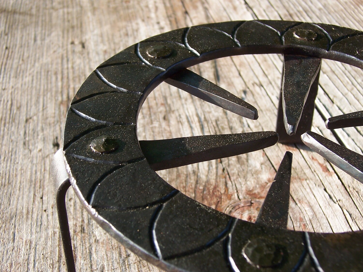 Colonial Ironwork Trivet With Flower Chisel Decoration - Etsy