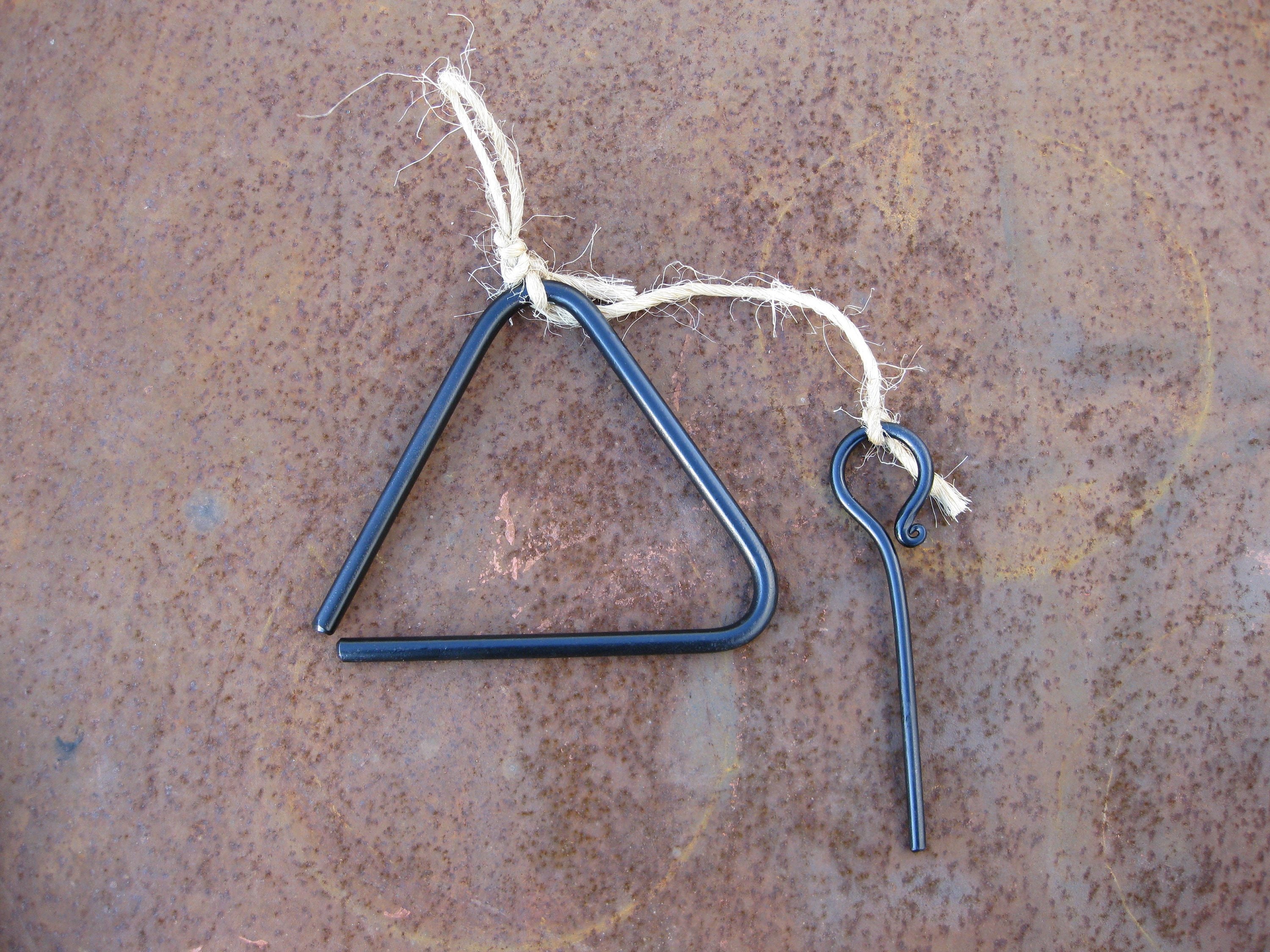 Forged Triangle dinner bell | Etsy