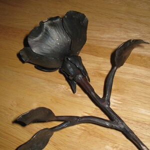 Hand Forged Steel Rose, Blacksmith Flower - Etsy
