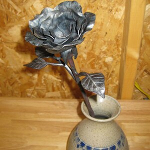 Hand Forged Steel Rose, Blacksmith Flower - Etsy