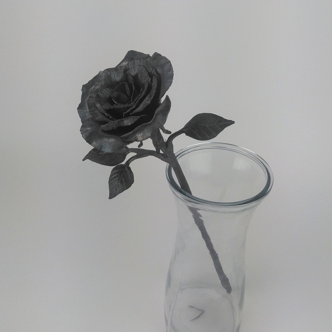 Hand Forged Steel Rose, Blacksmith Flower - Etsy