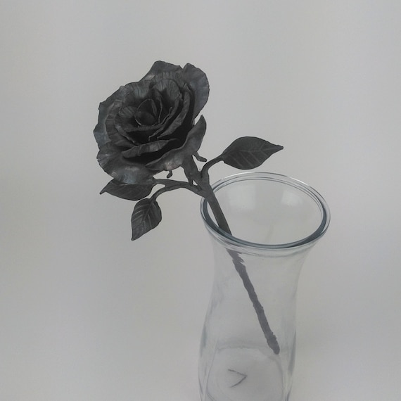 Hand Forged Steel Rose Blacksmith Flower - Etsy