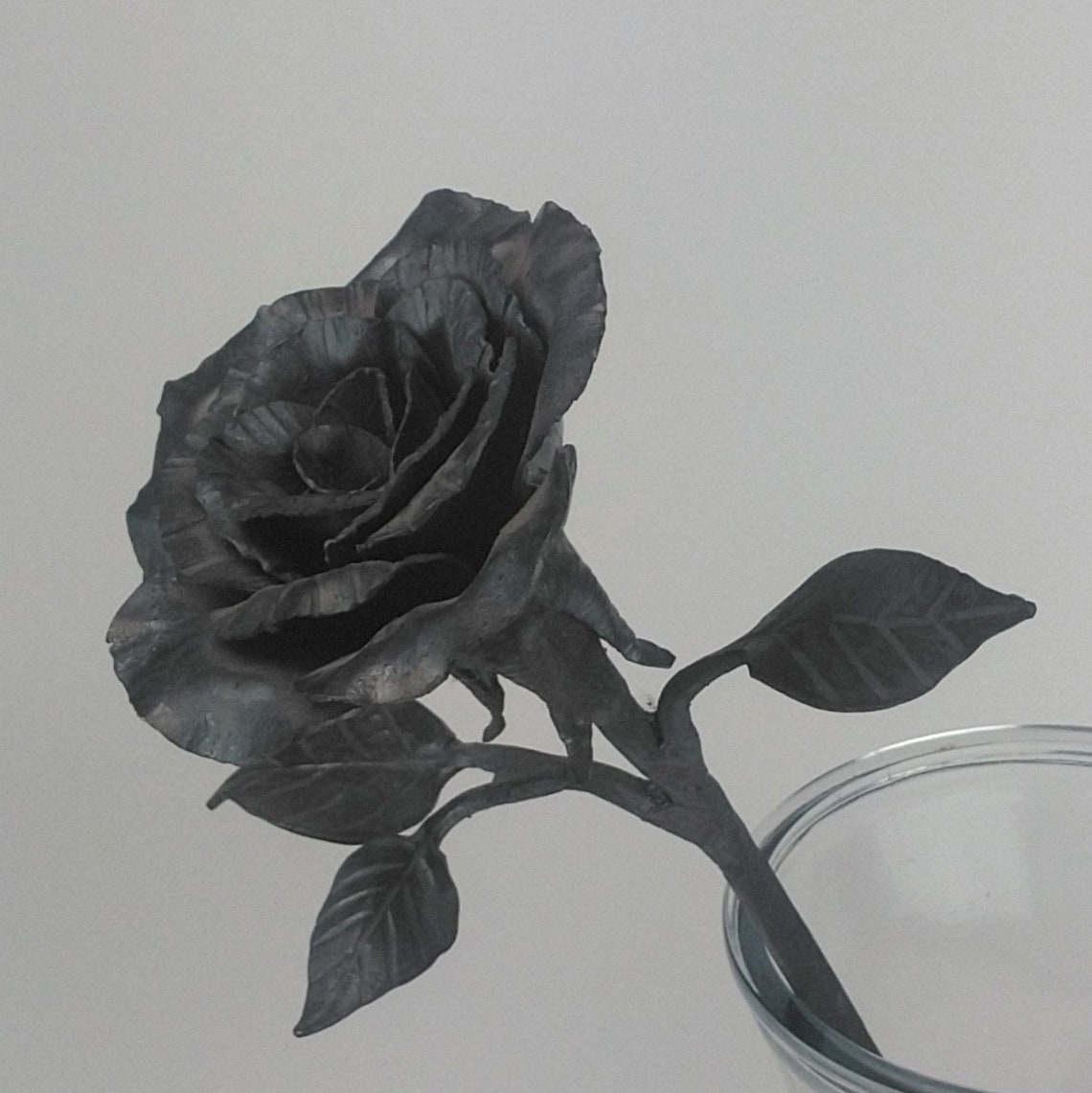 Hand Forged Steel Rose Blacksmith Flower - Etsy