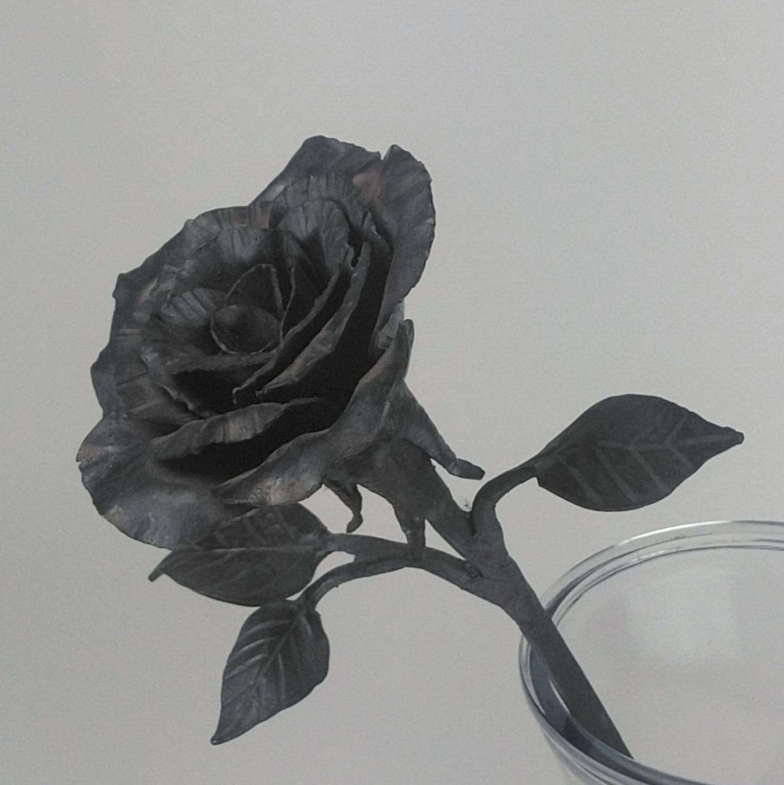 Hand Forged Steel Rose, Blacksmith Flower - Etsy