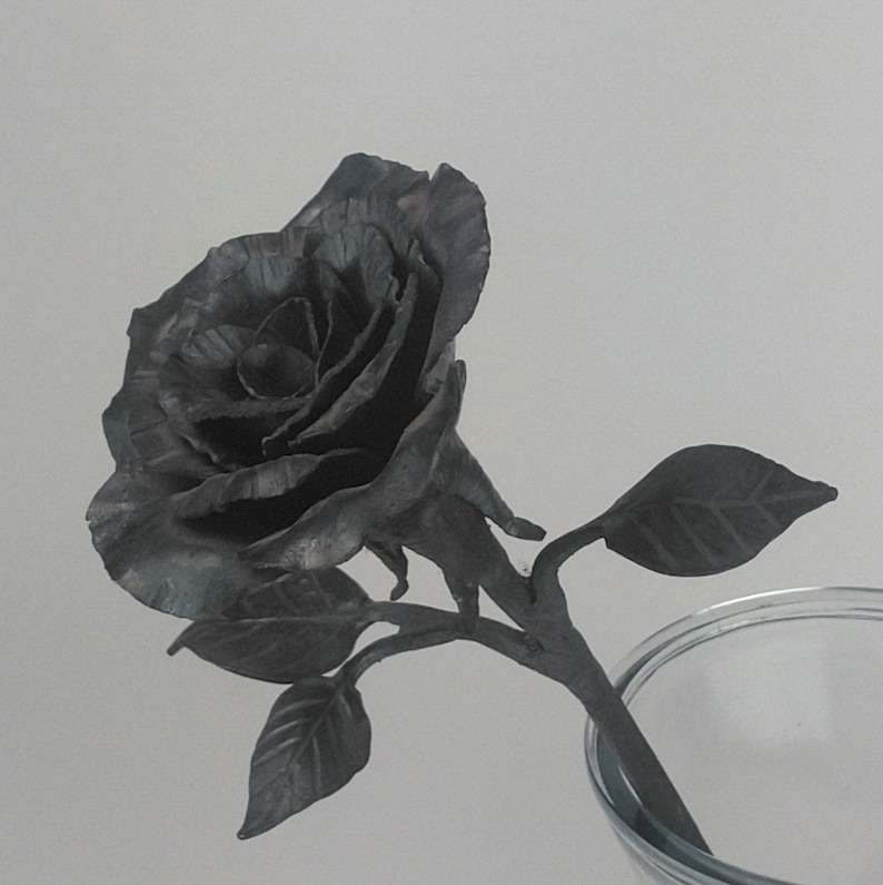 Hand Forged Steel Rose Blacksmith Flower - Etsy